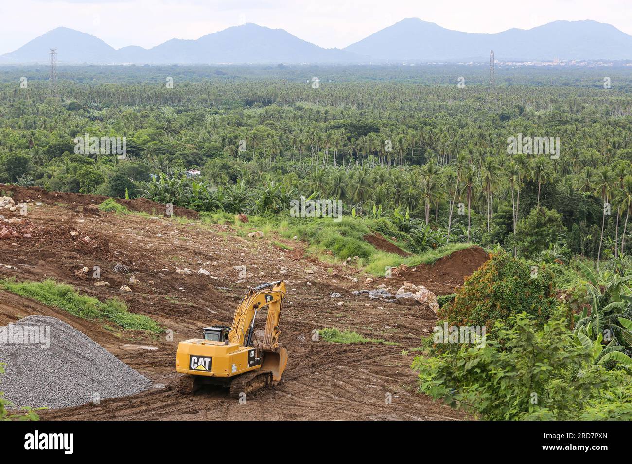 Malepunyo Mountains Range, Philippines. July 19, 2023 : Quarry in the ...