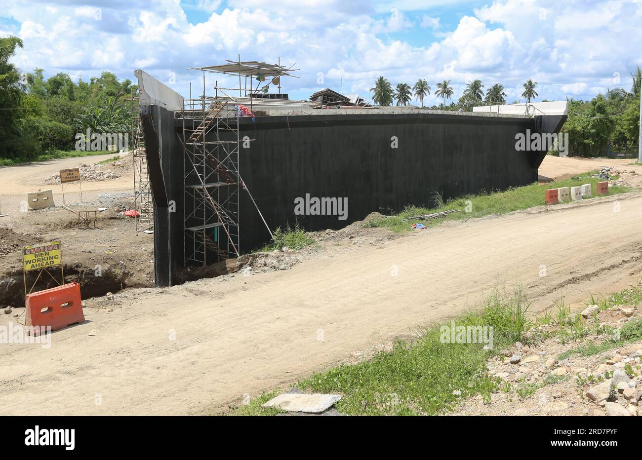 Tiaong, Philippines. July 19, 2023 : Work in progress on one of the ...