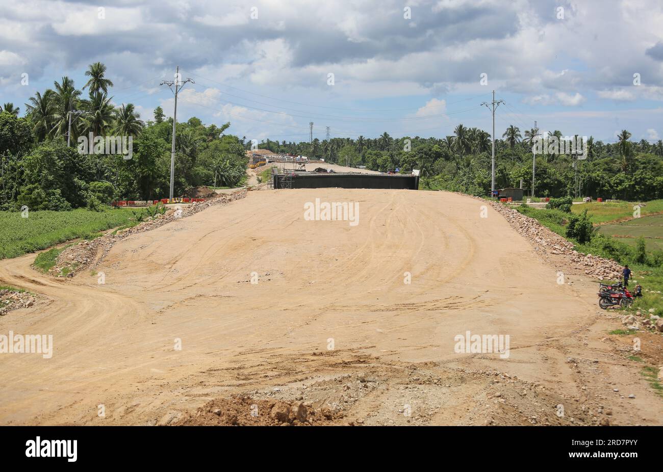 Tiaong, Philippines. July 19, 2023 : Work in progress on one of the ...