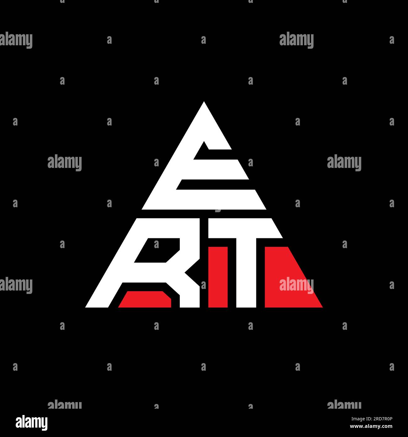 ERT triangle letter logo design with triangle shape. ERT triangle logo ...
