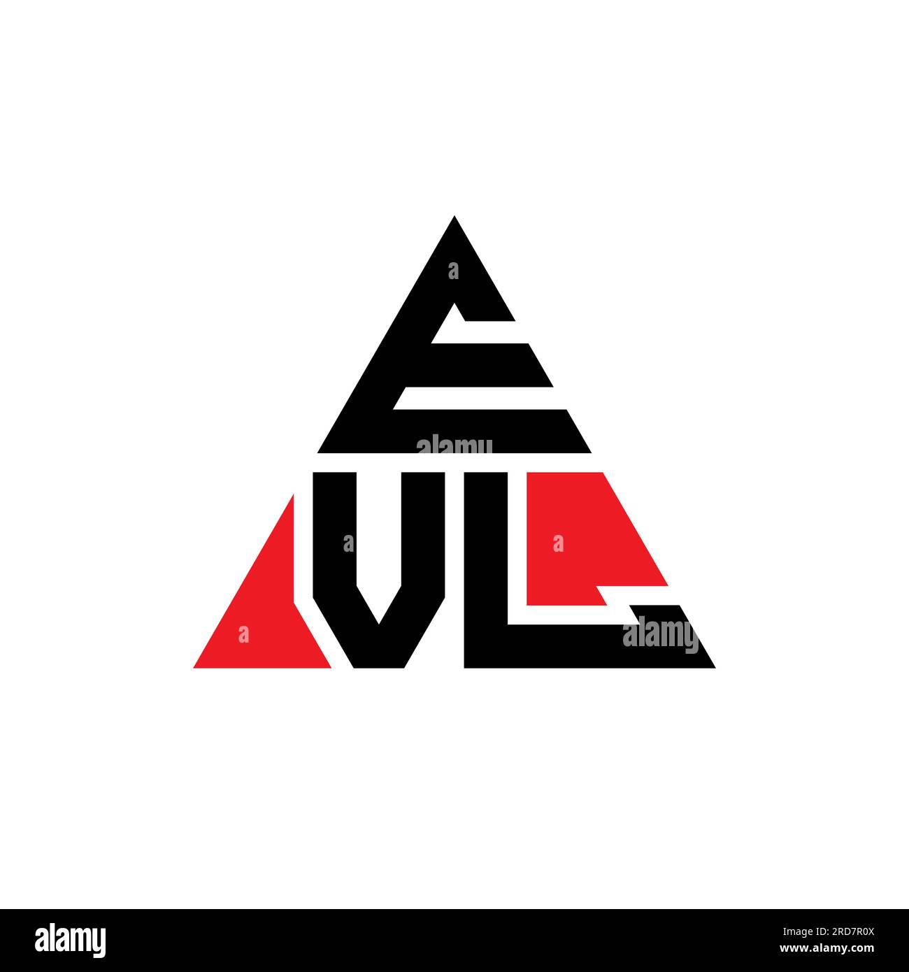 EVL triangle letter logo design with triangle shape. EVL triangle logo ...