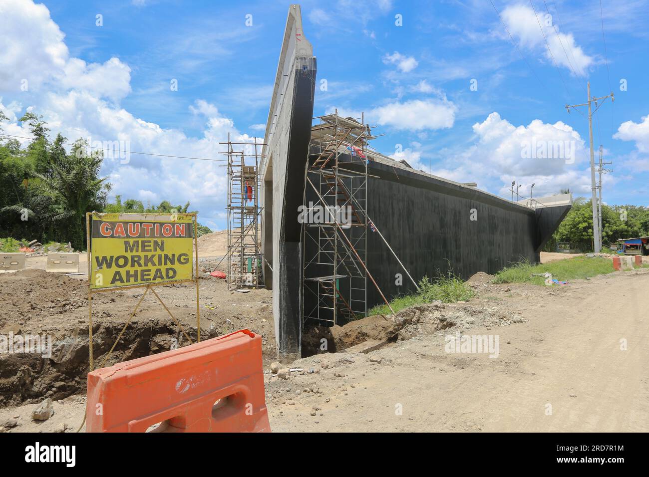 Tiaong, Philippines. July 19, 2023 : Work in progress on one of the ...