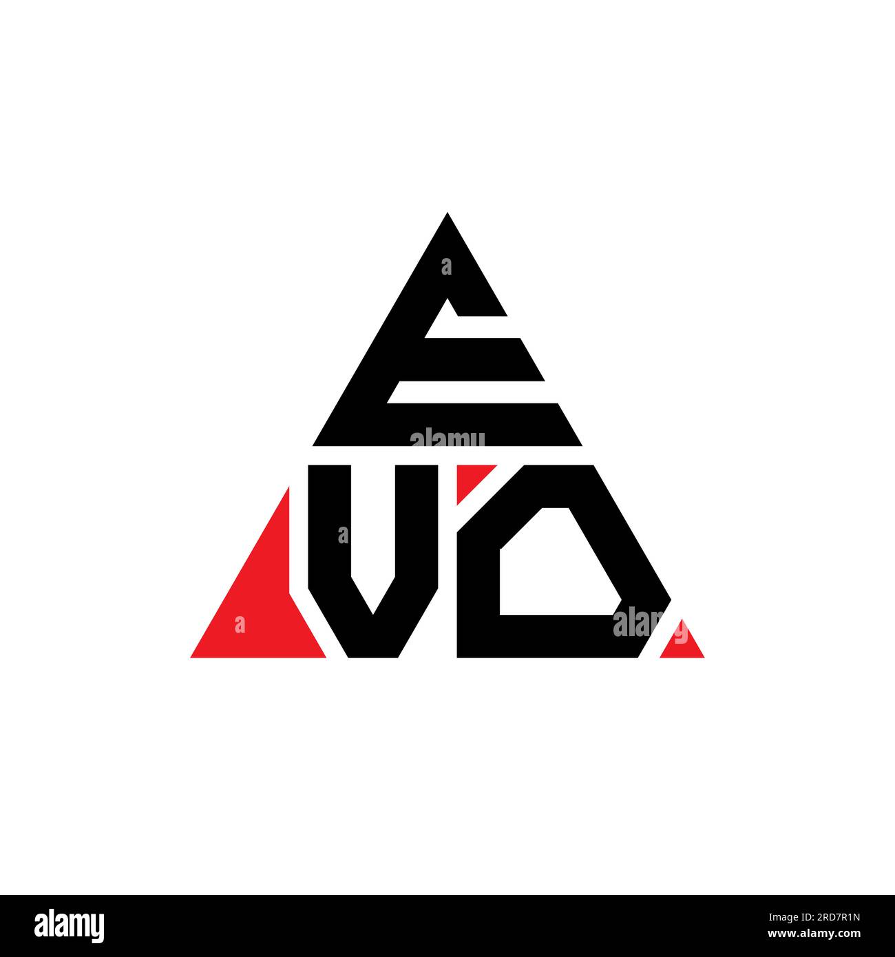 EVO triangle letter logo design with triangle shape. EVO triangle logo ...