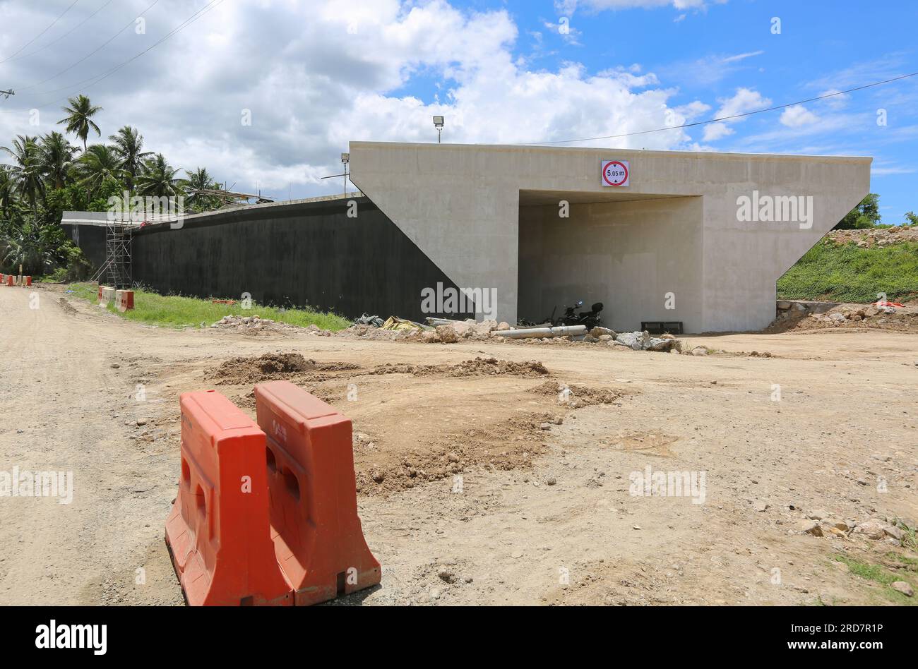Tiaong, Philippines. July 19, 2023 : Work in progress on one of the ...