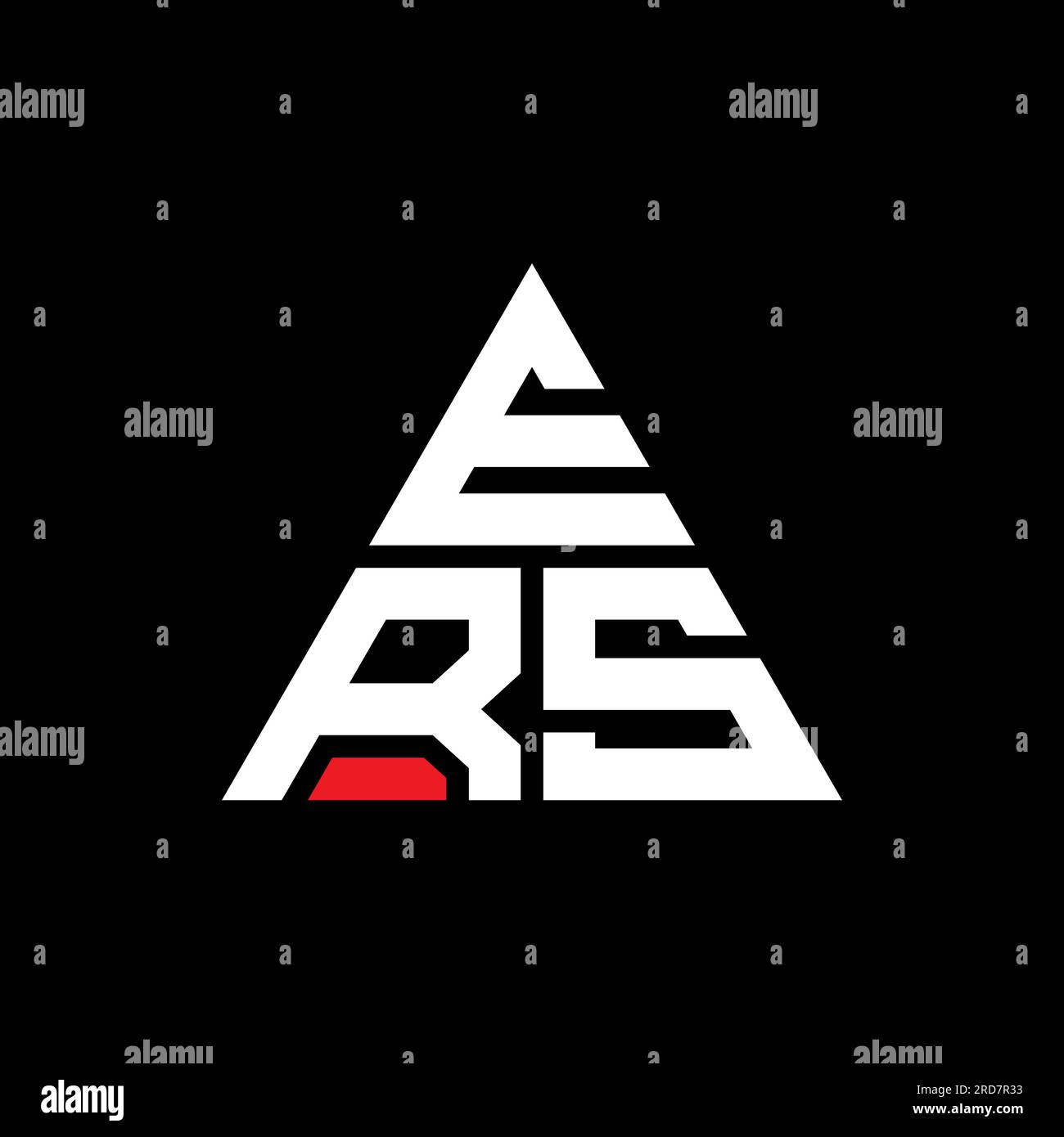 ERS triangle letter logo design with triangle shape. ERS triangle logo ...
