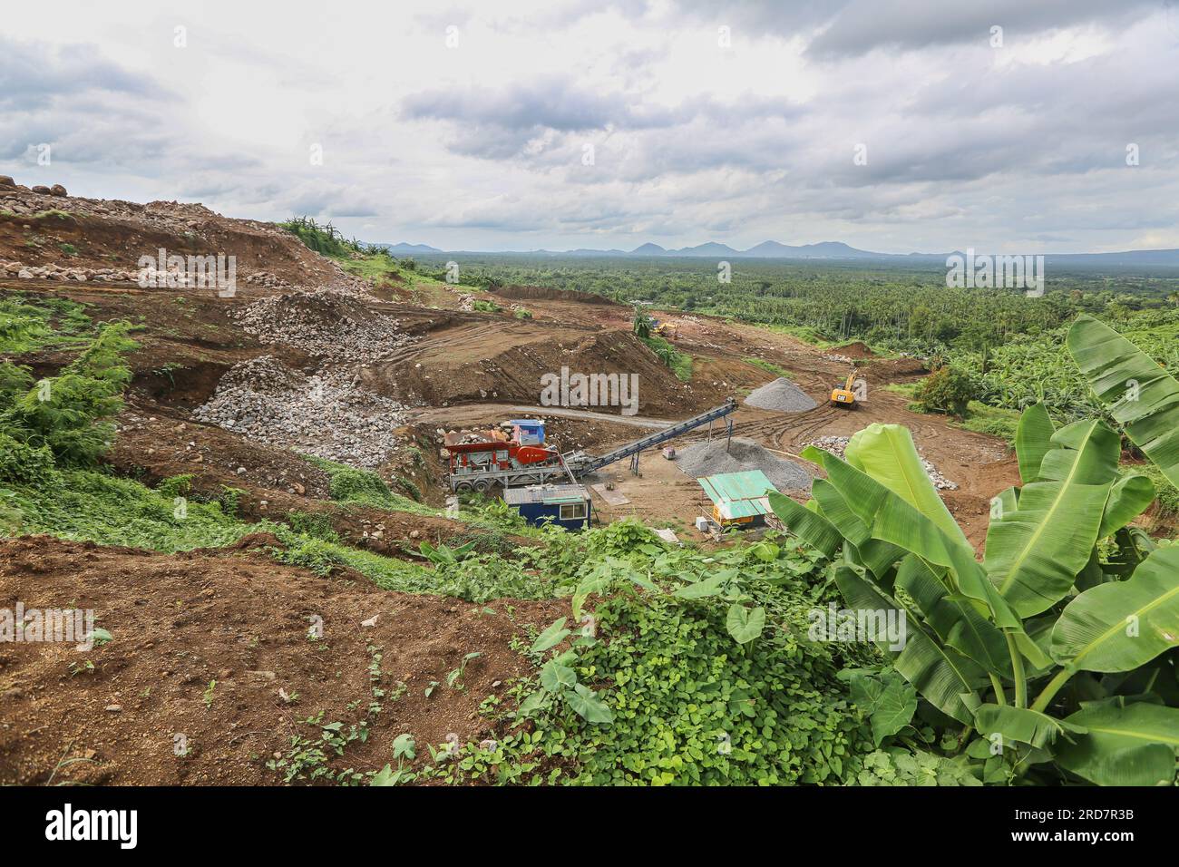 Malepunyo Mountains Range, Philippines. July 19, 2023 : Quarry in the ...