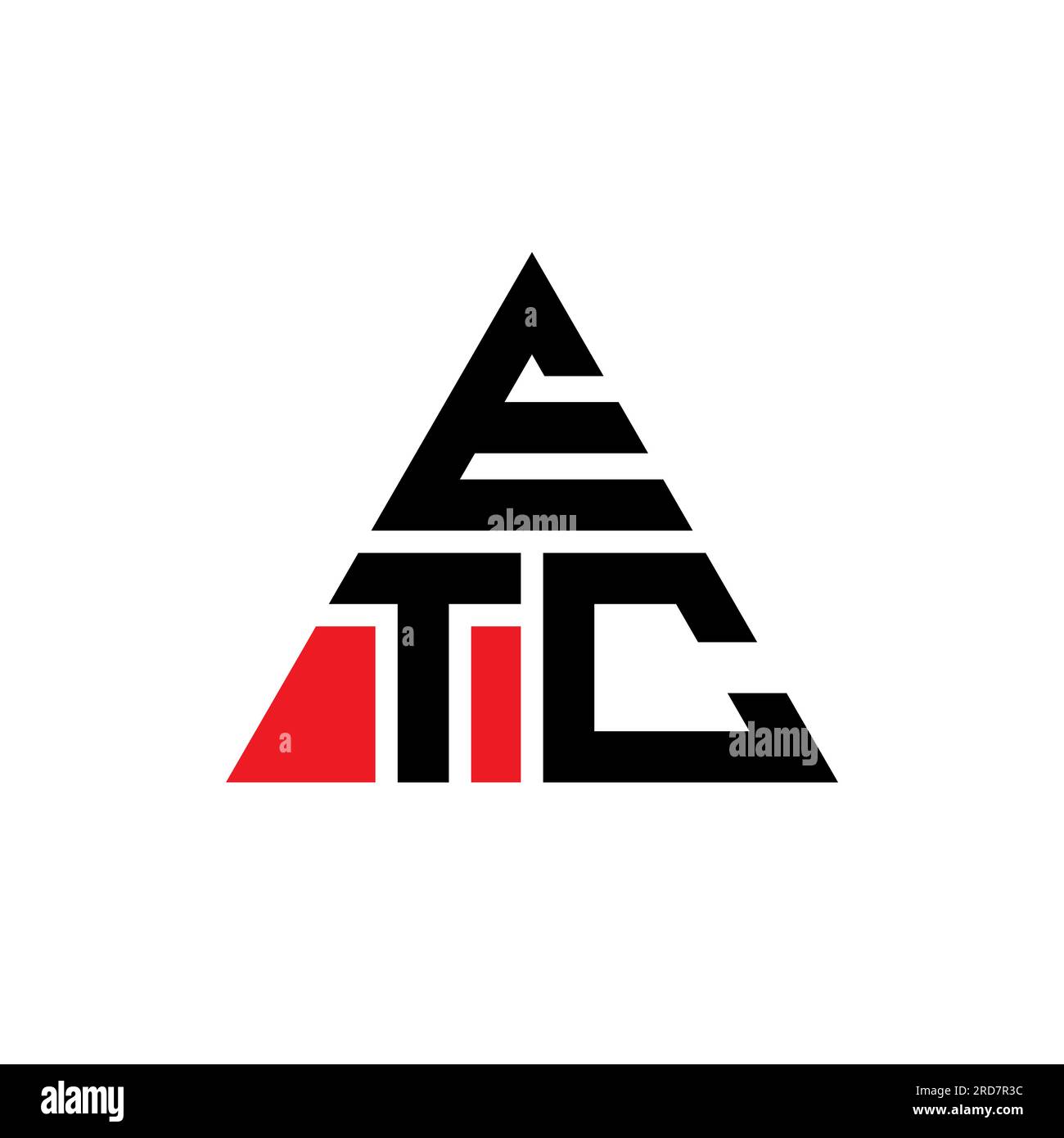 ETC triangle letter logo design with triangle shape. ETC triangle logo ...