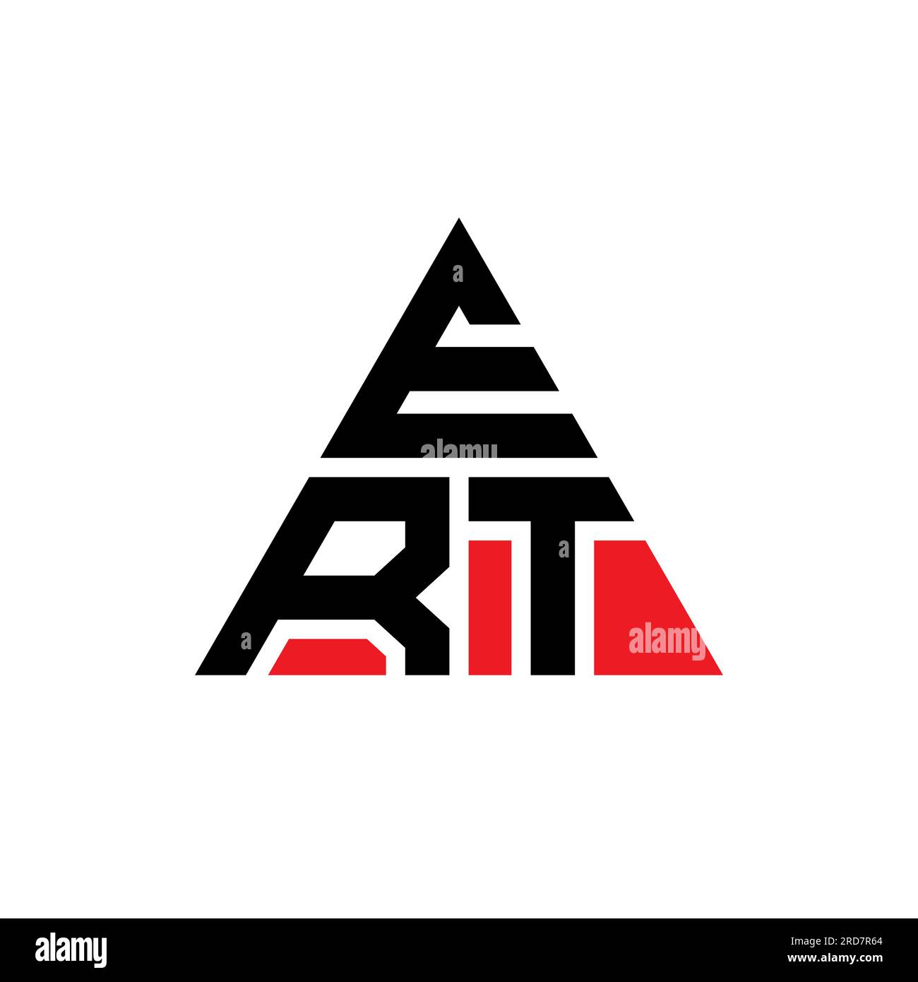 ERT triangle letter logo design with triangle shape. ERT triangle logo ...