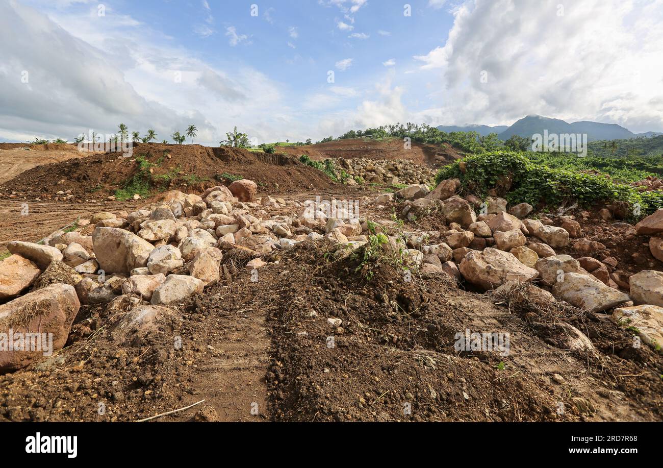 Malepunyo Mountains Range, Philippines. July 19, 2023 : Quarry in the ...