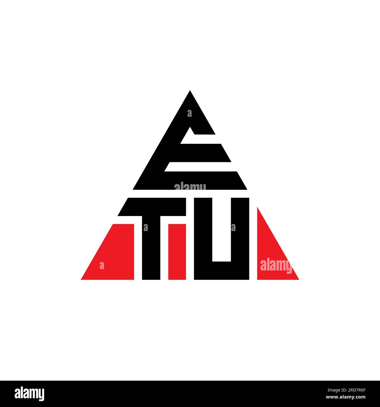 ETU triangle letter logo design with triangle shape. ETU triangle logo ...
