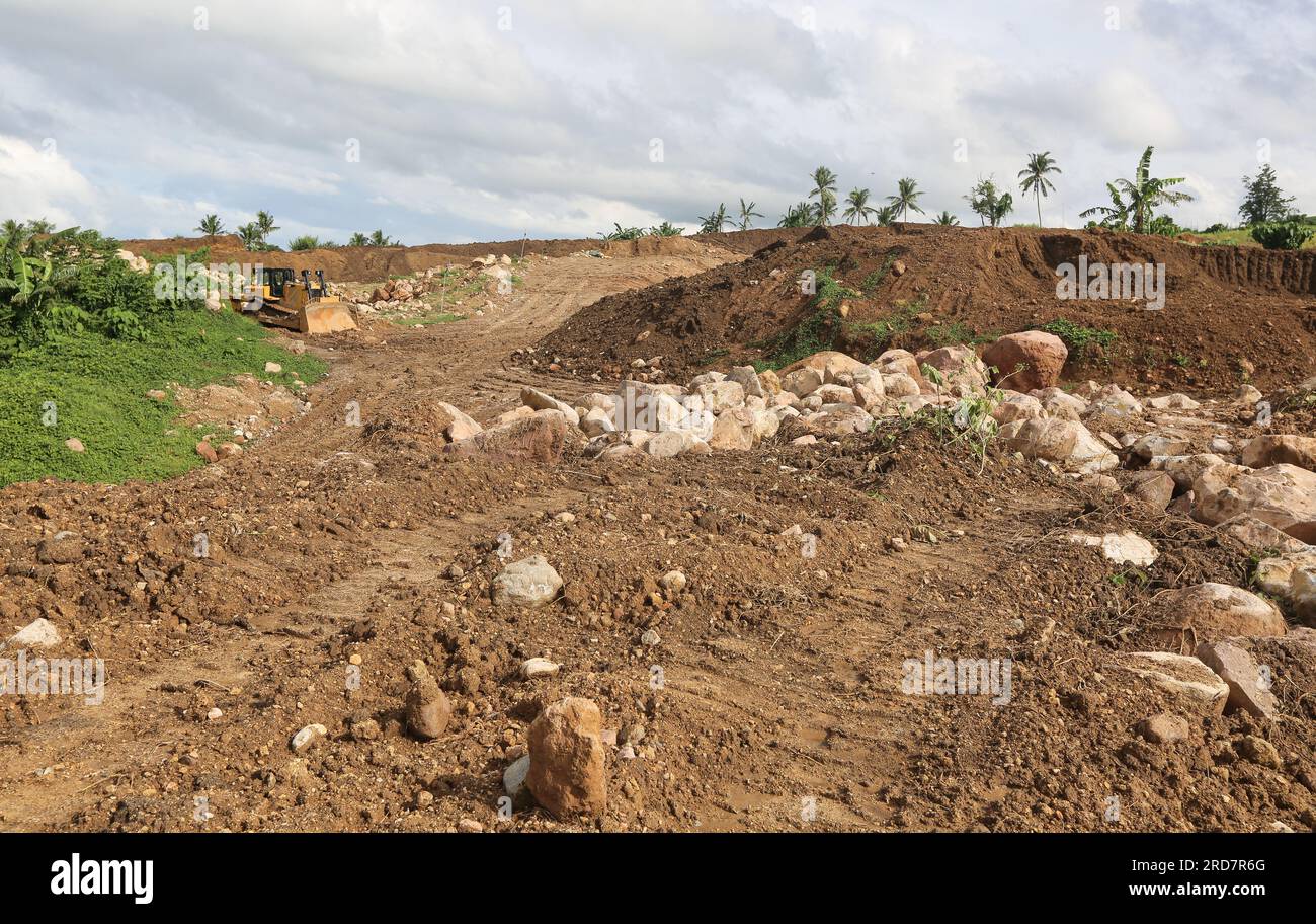 Malepunyo Mountains Range, Philippines. July 19, 2023 : Quarry in the ...