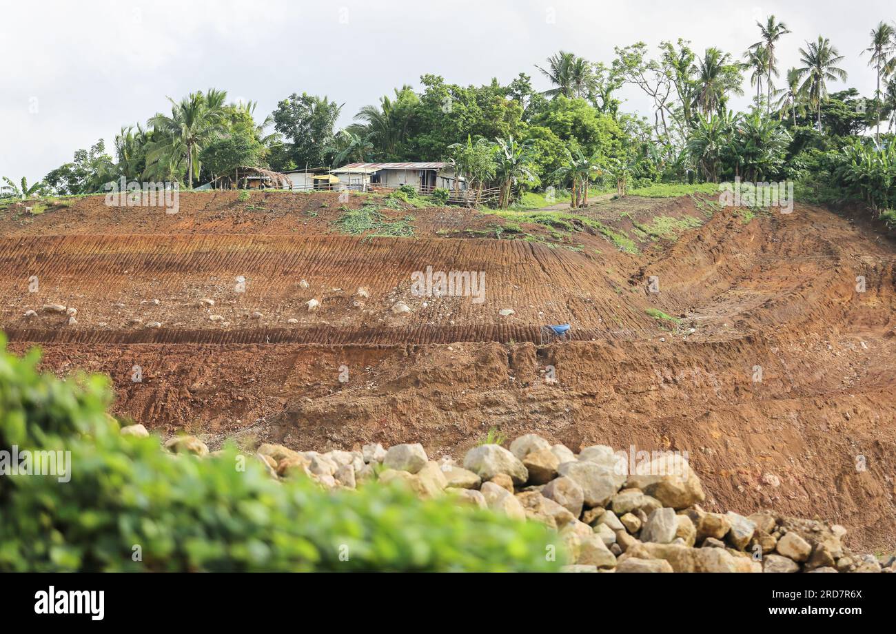 Malepunyo Mountains Range, Philippines. July 19, 2023 : Isolated house ...