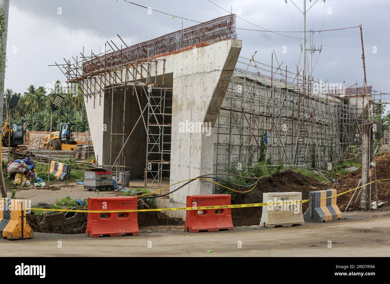 San Pablo, Philippines. July 19, 2023 : Work in progress on one of the ...