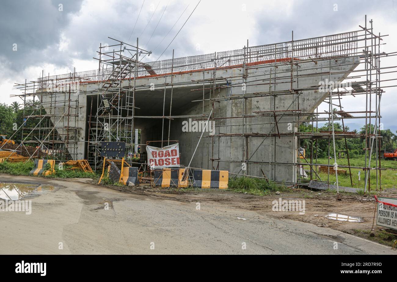 San Pablo, Philippines. July 19, 2023 : Work in progress on one of the ...