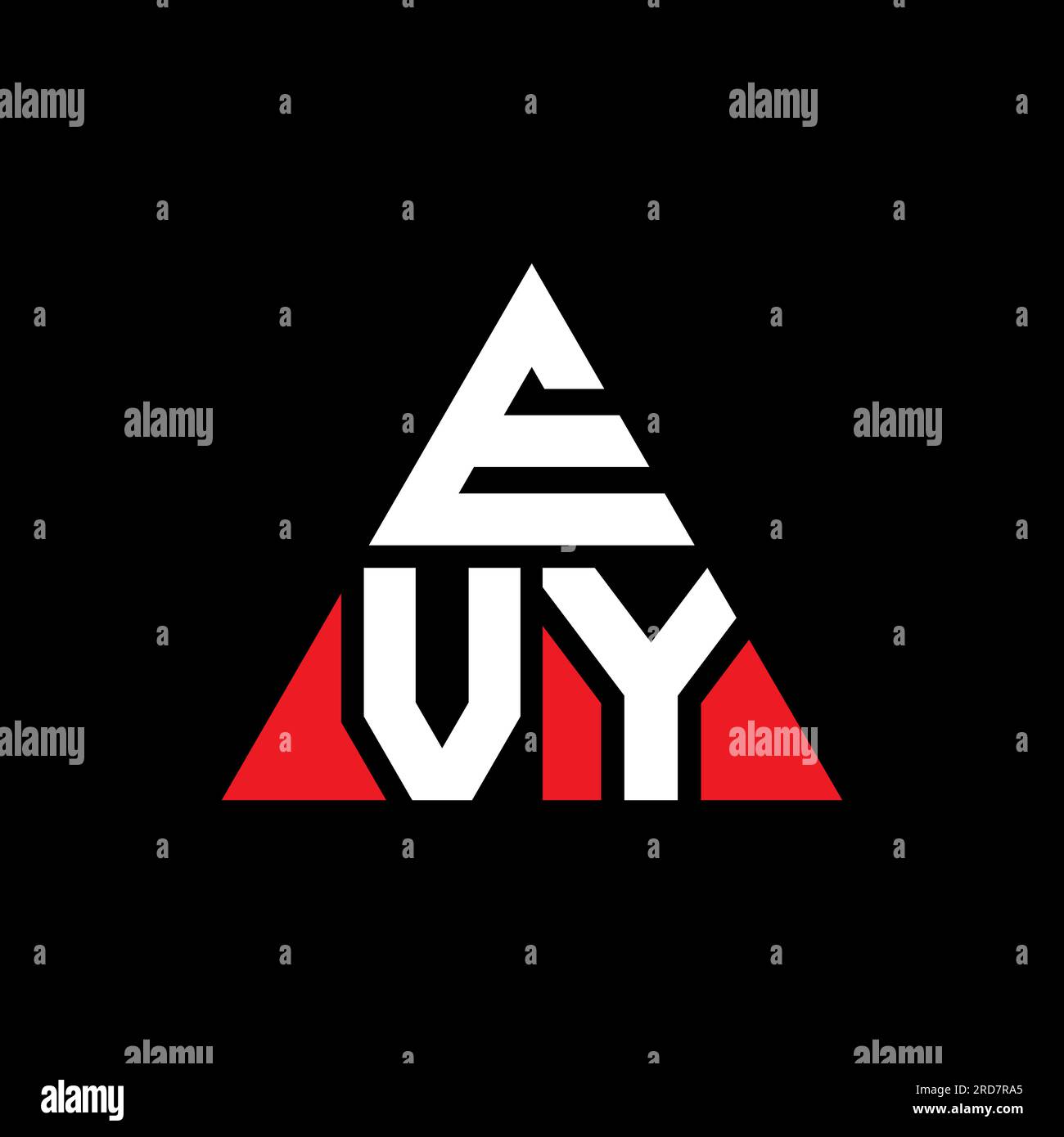 EVY triangle letter logo design with triangle shape. EVY triangle logo ...