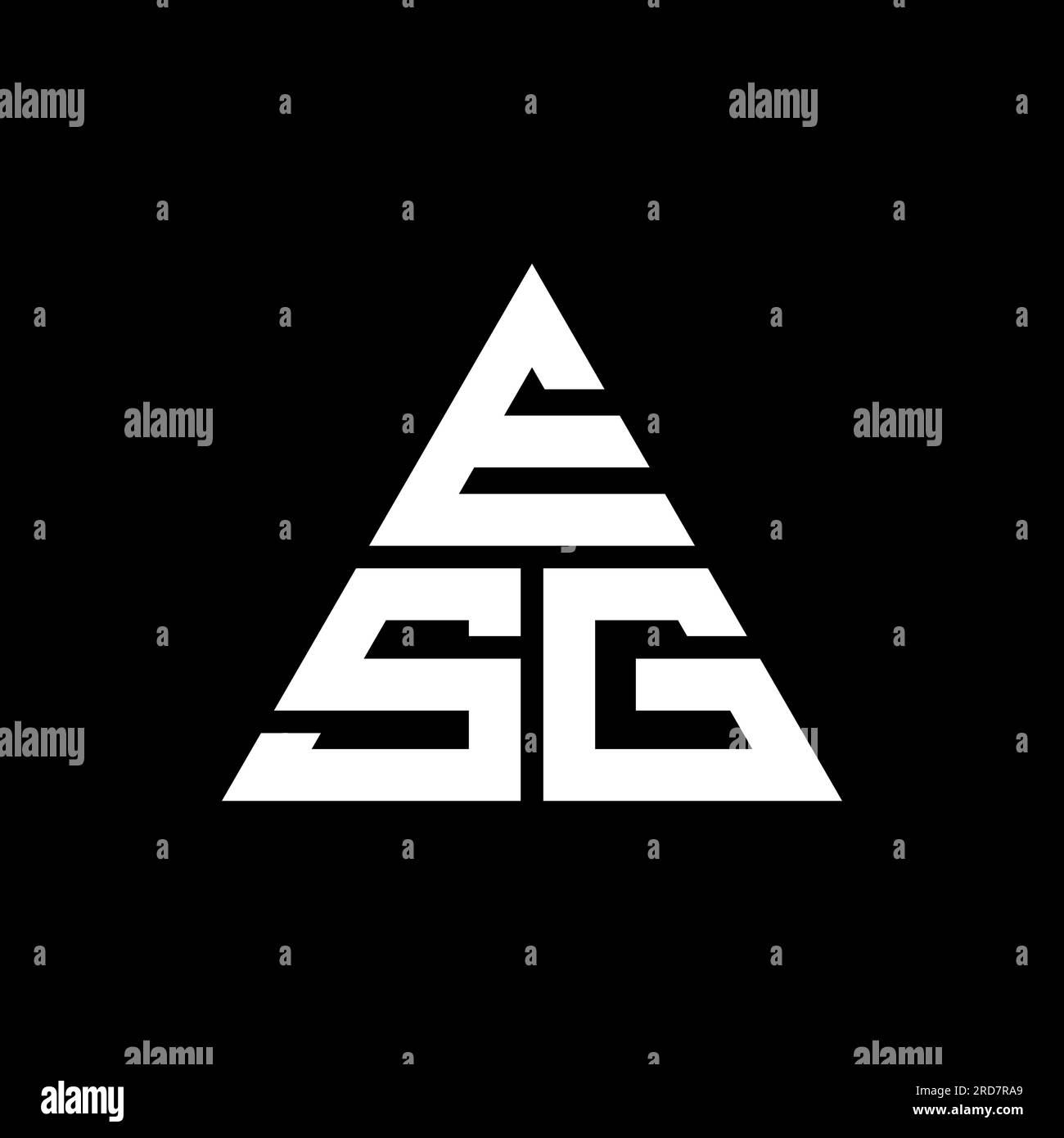 ESG triangle letter logo design with triangle shape. ESG triangle logo ...