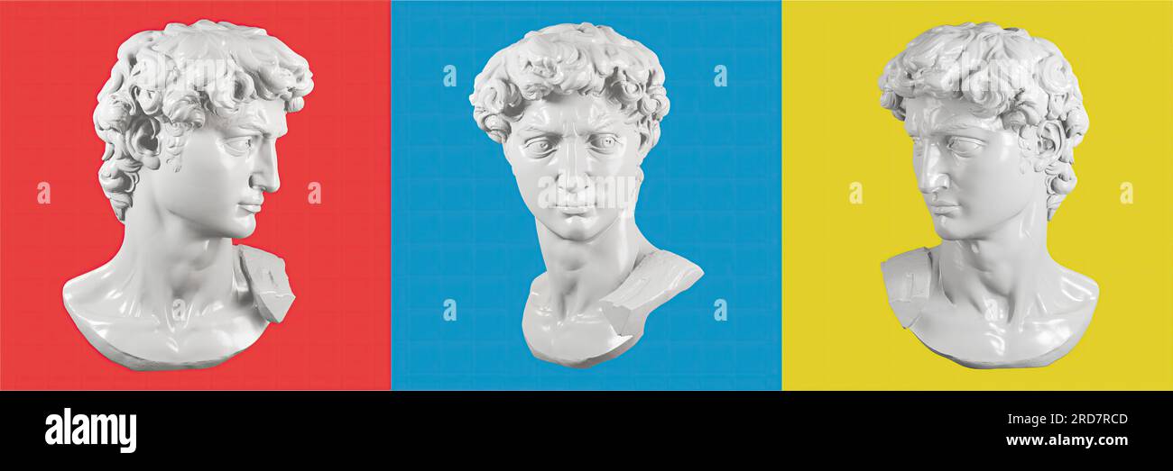 David statue on isolated background. 3d rendering Stock Photo - Alamy