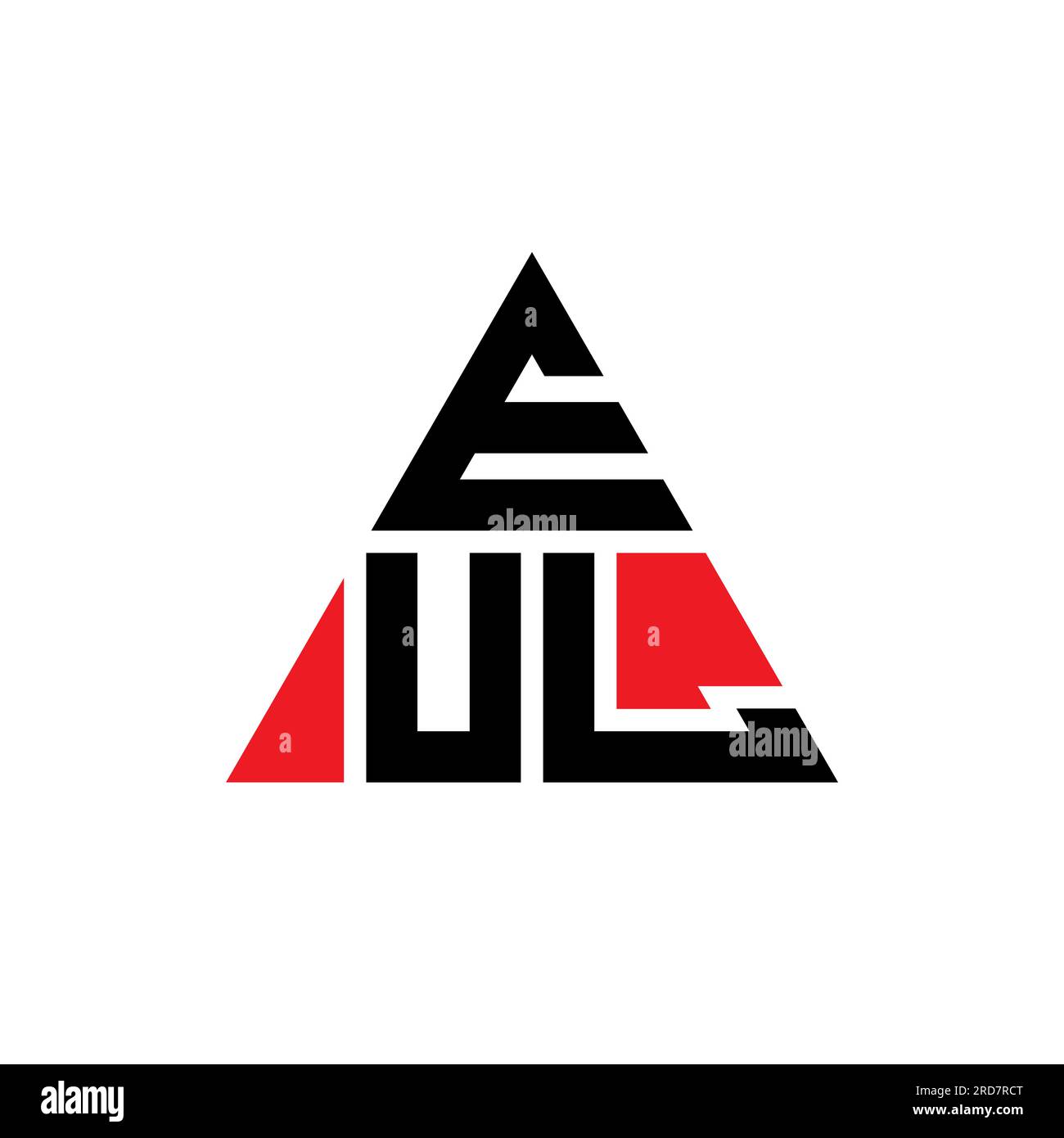 EUL triangle letter logo design with triangle shape. EUL triangle logo ...