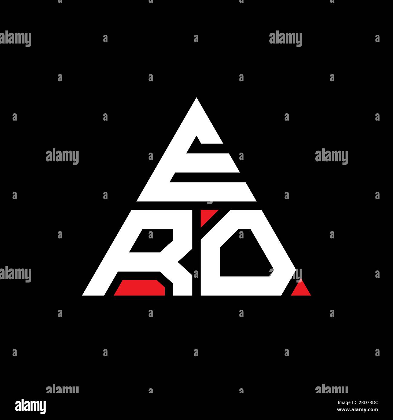 ERO triangle letter logo design with triangle shape. ERO triangle logo ...