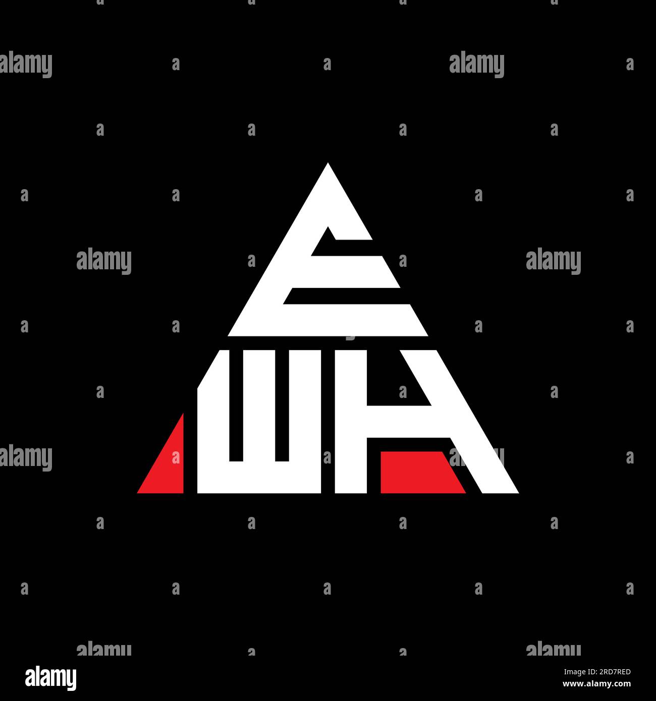 EWH triangle letter logo design with triangle shape. EWH triangle logo ...