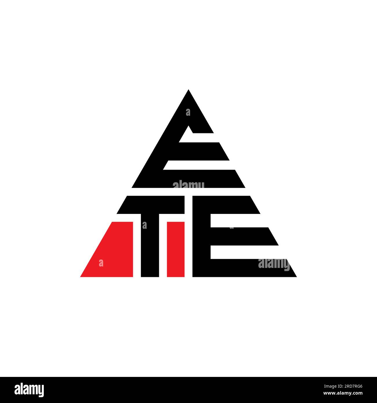 ETE triangle letter logo design with triangle shape. ETE triangle logo ...