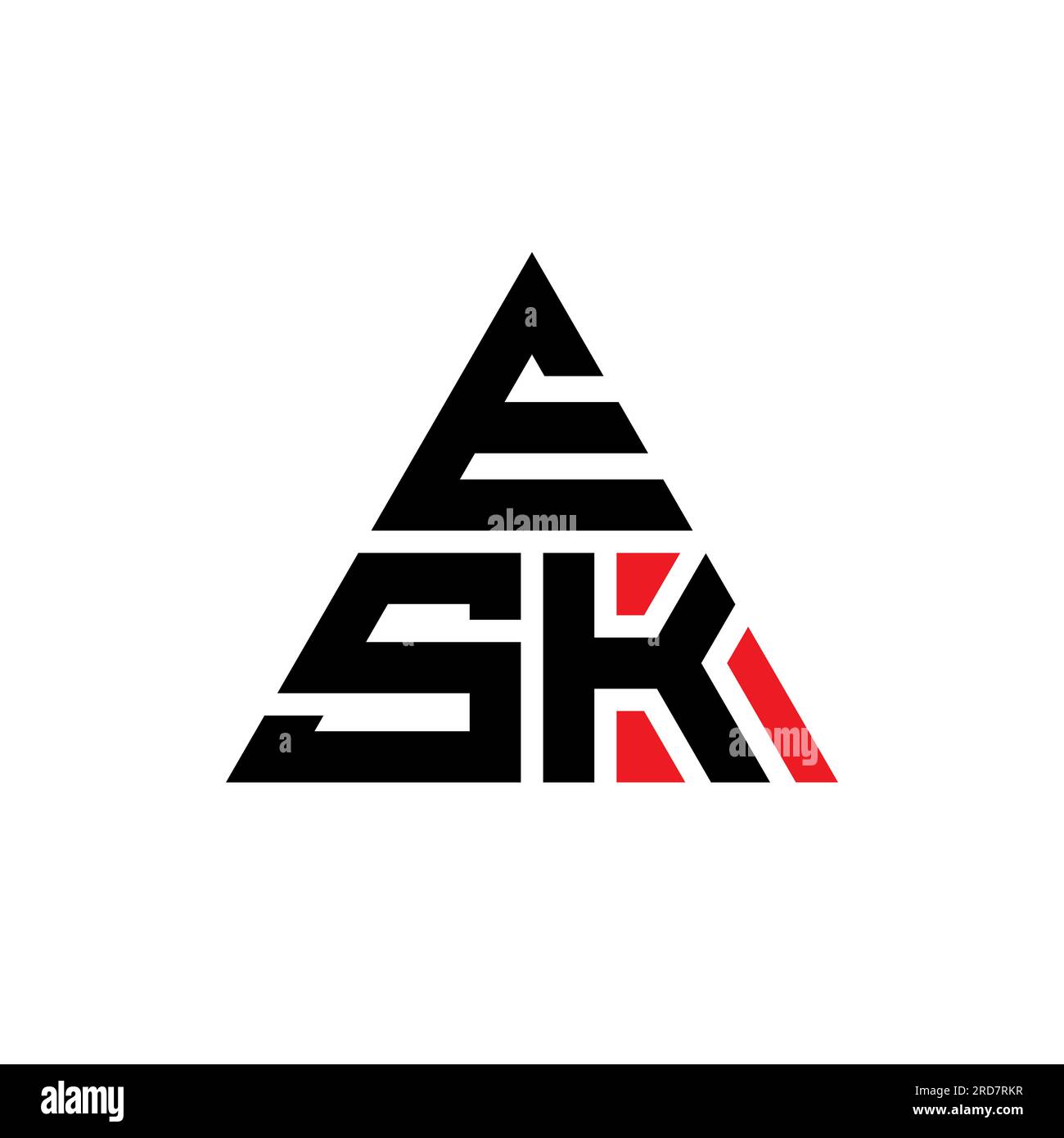 ESK triangle letter logo design with triangle shape. ESK triangle logo design monogram. ESK ...