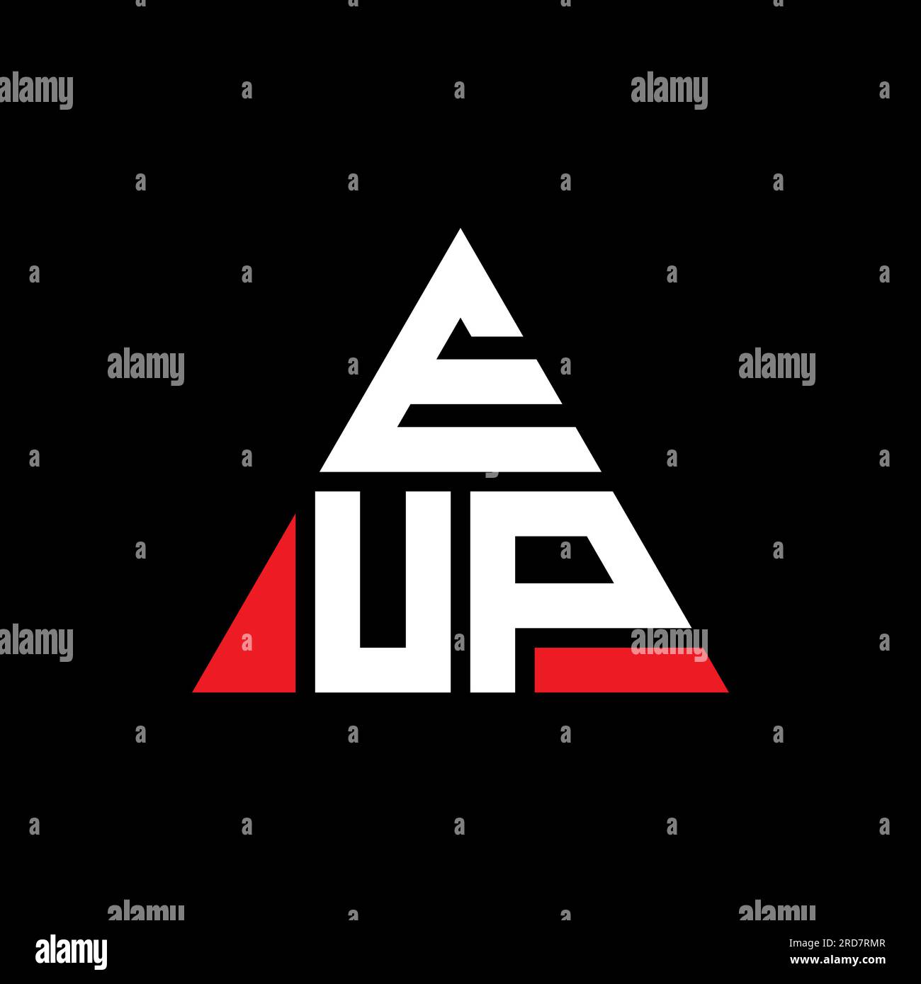 EUP triangle letter logo design with triangle shape. EUP triangle logo ...