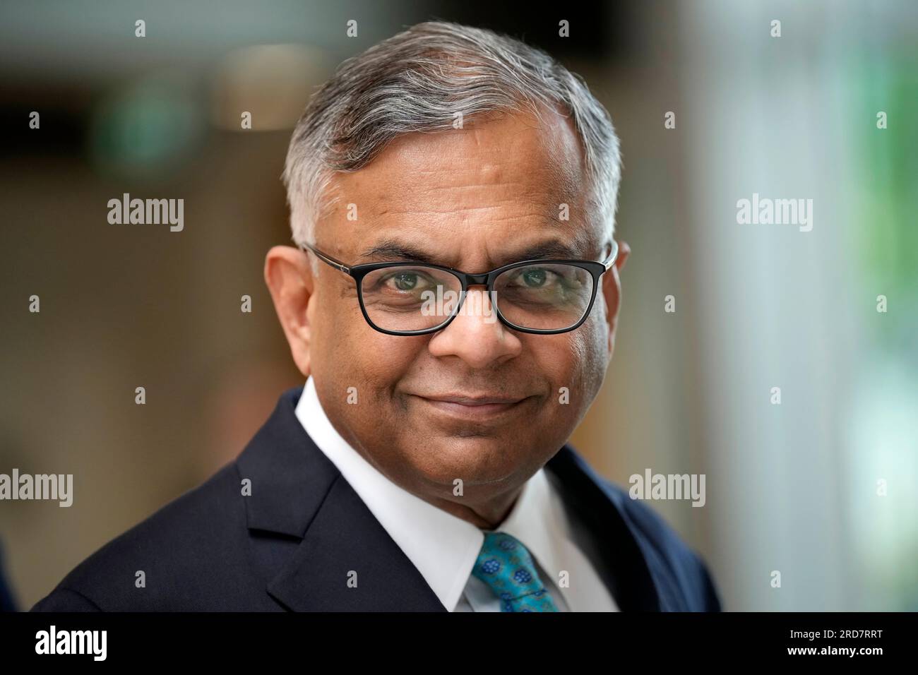 The Chairman of the Board at Tata, Natarajan Chandrasekaran, poses for ...