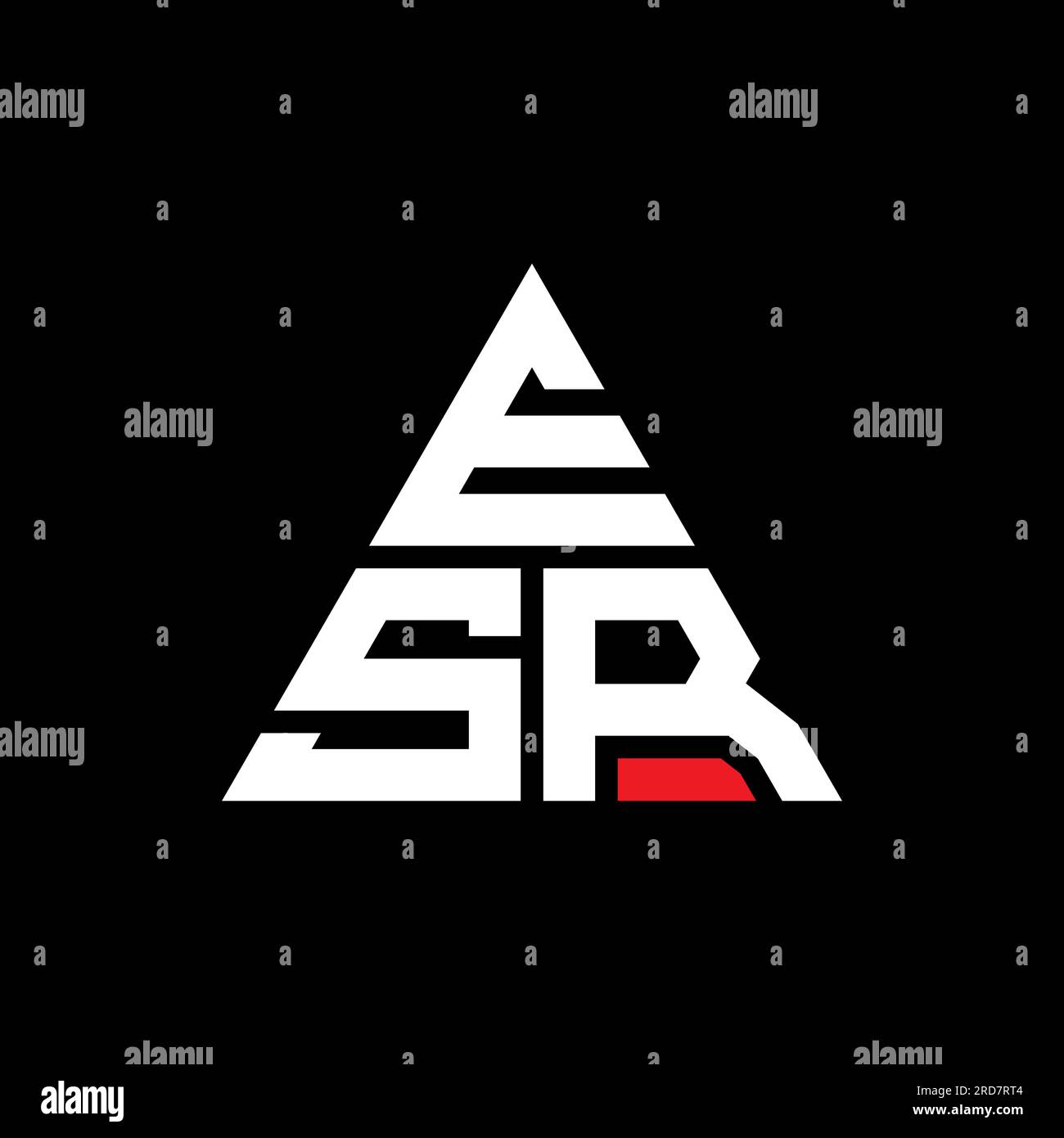 ESR triangle letter logo design with triangle shape. ESR triangle logo ...