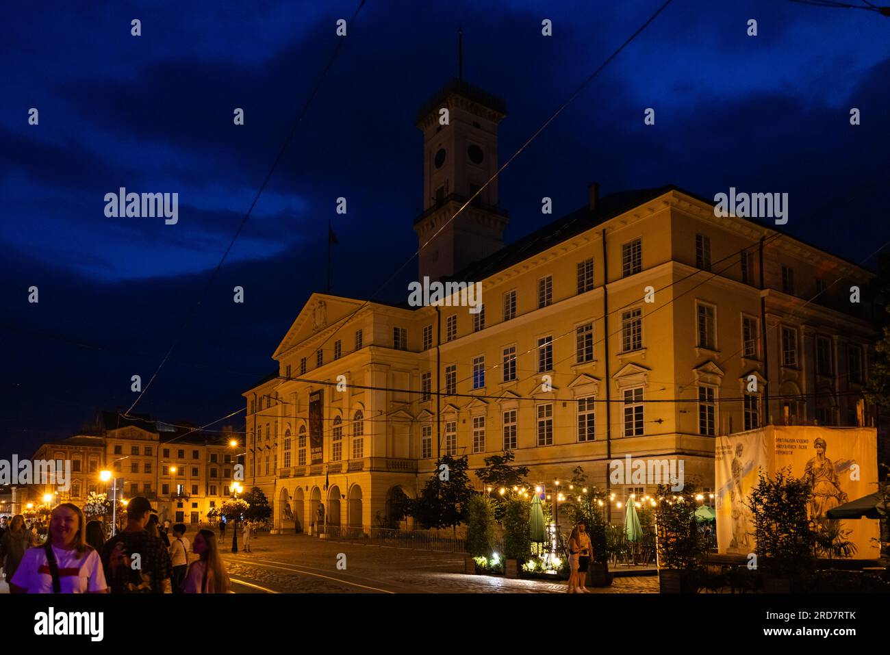 Panorama lviv in evening hi-res stock photography and images - Alamy