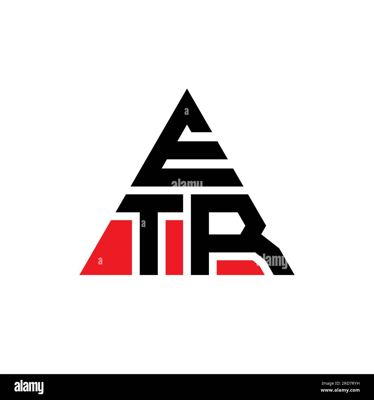 ETR triangle letter logo design with triangle shape. ETR triangle logo ...