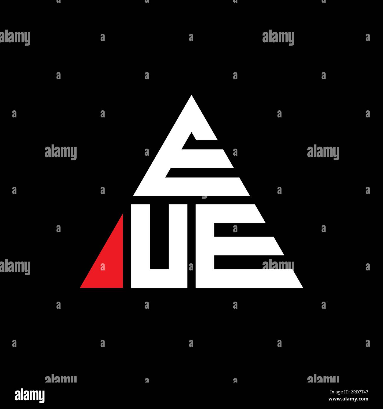 EUE triangle letter logo design with triangle shape. EUE triangle logo ...