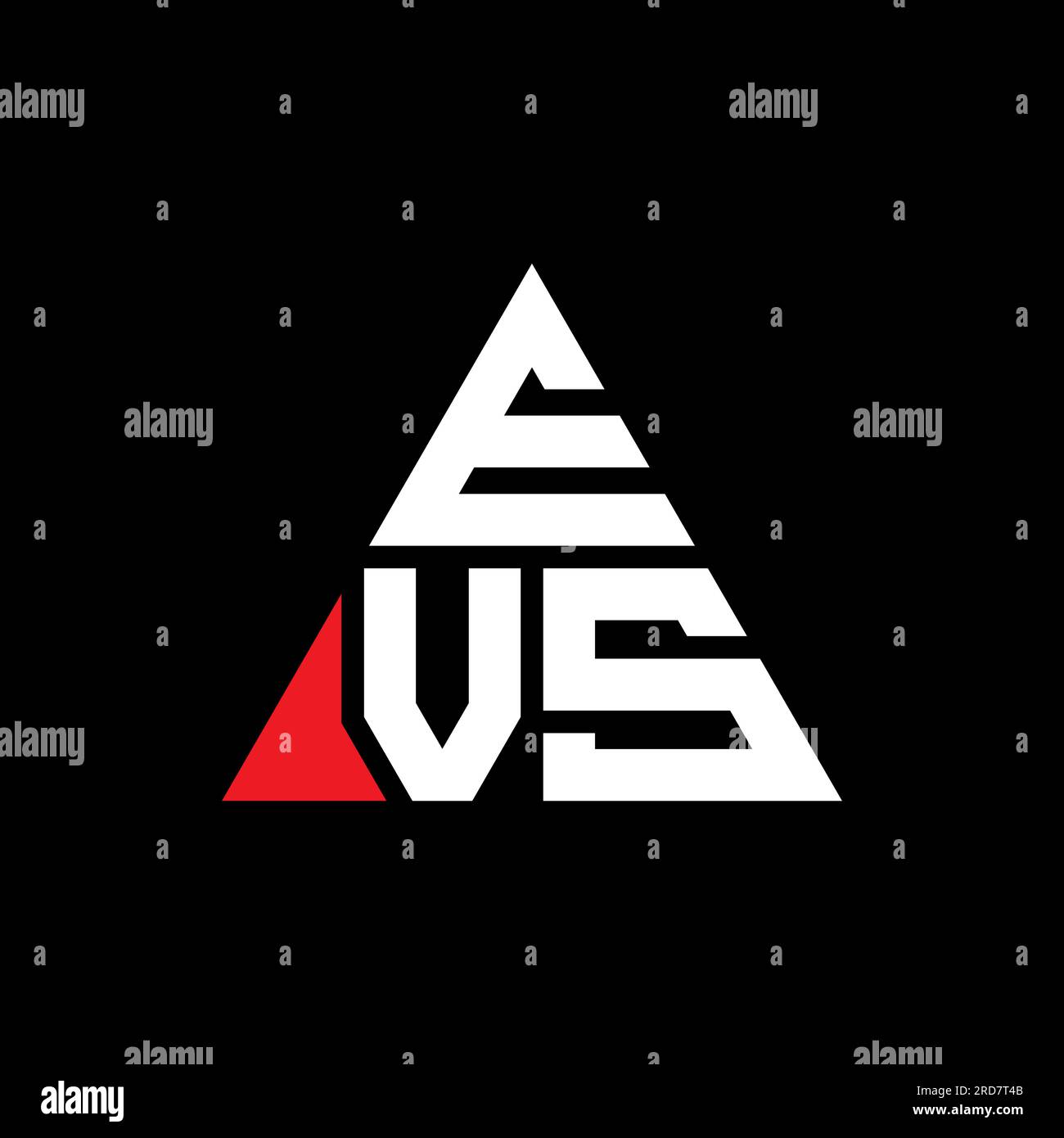 EVS triangle letter logo design with triangle shape. EVS triangle logo ...