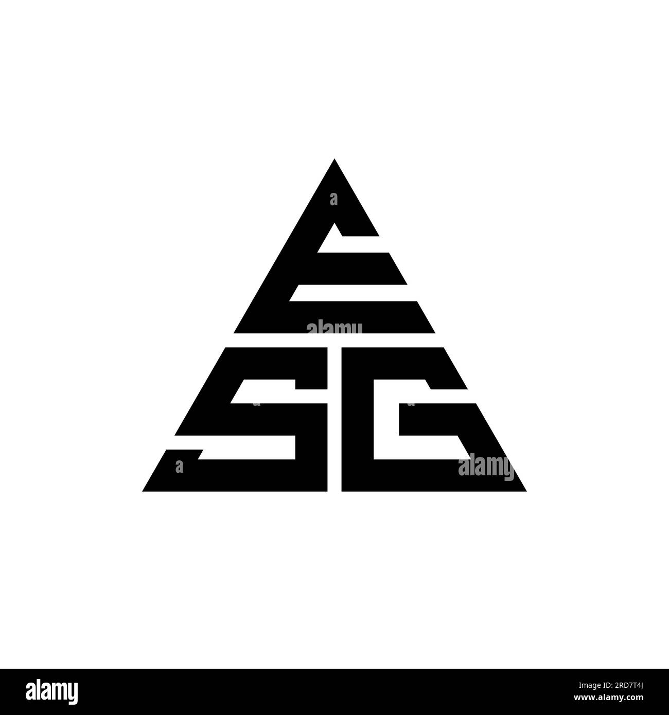 ESG triangle letter logo design with triangle shape. ESG triangle logo ...