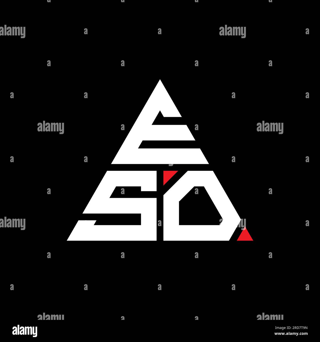 ESO triangle letter logo design with triangle shape. ESO triangle logo ...