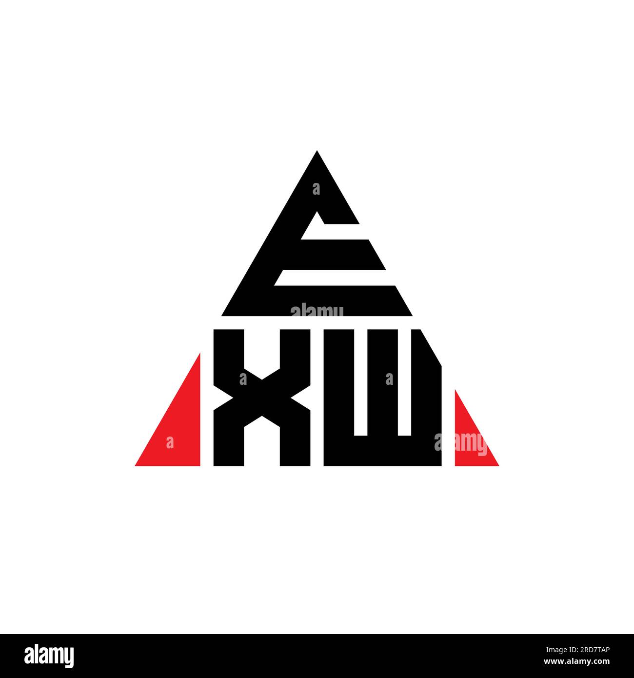 EXW triangle letter logo design with triangle shape. EXW triangle logo ...