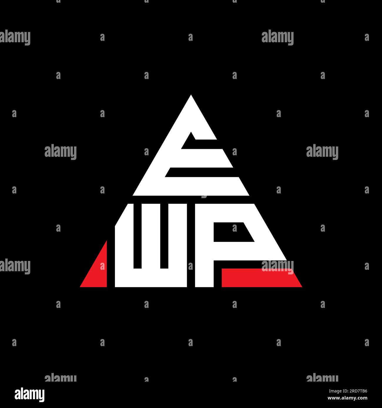 EWP triangle letter logo design with triangle shape. EWP triangle logo ...