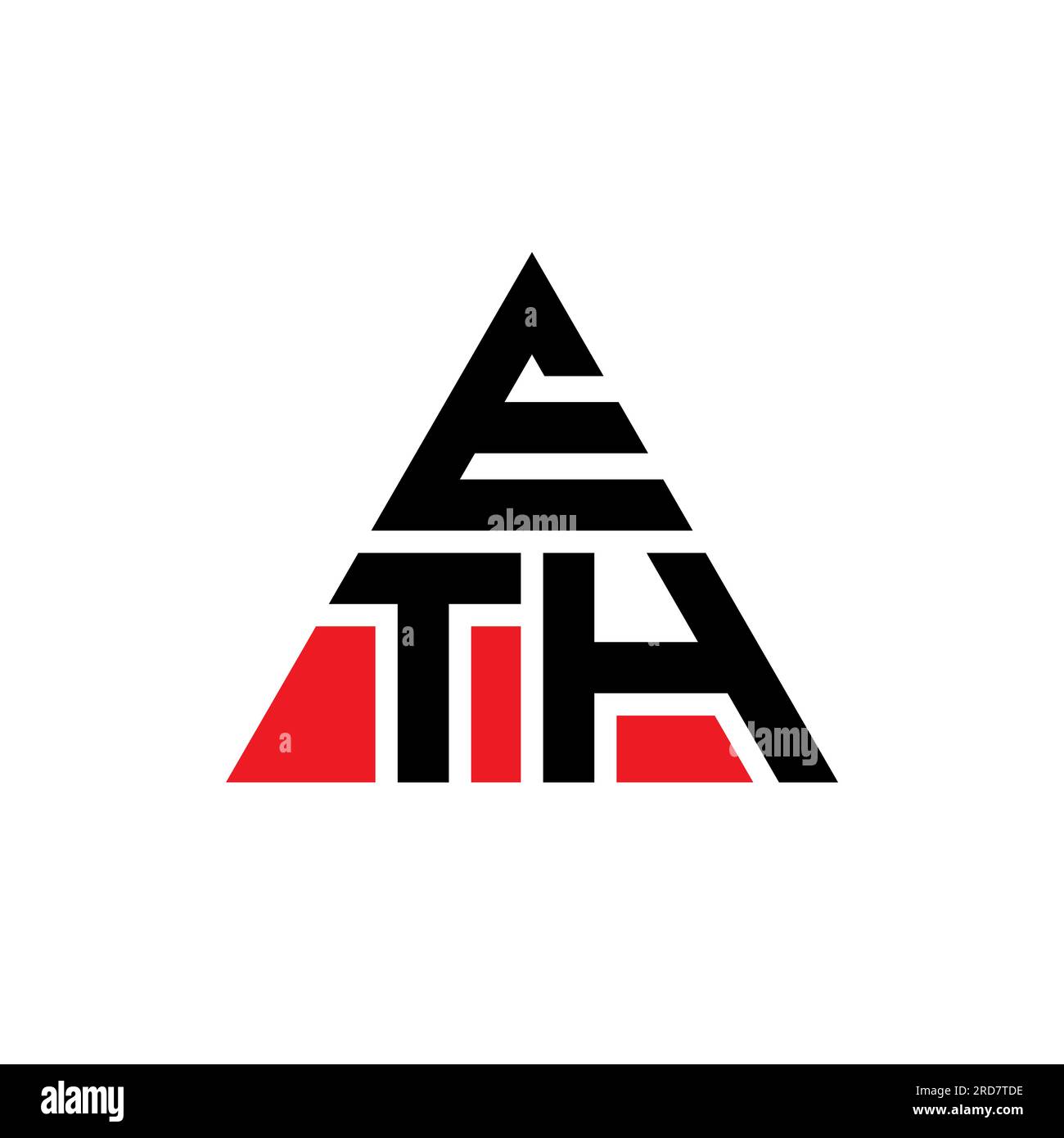 ETH triangle letter logo design with triangle shape. ETH triangle logo ...