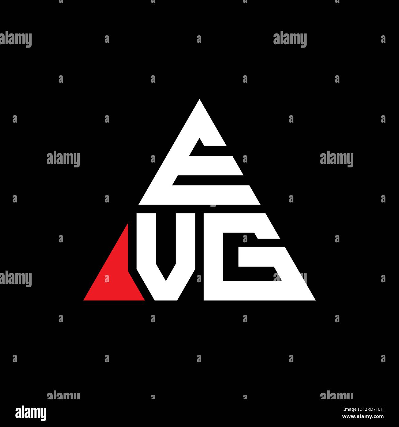 EVG triangle letter logo design with triangle shape. EVG triangle logo ...