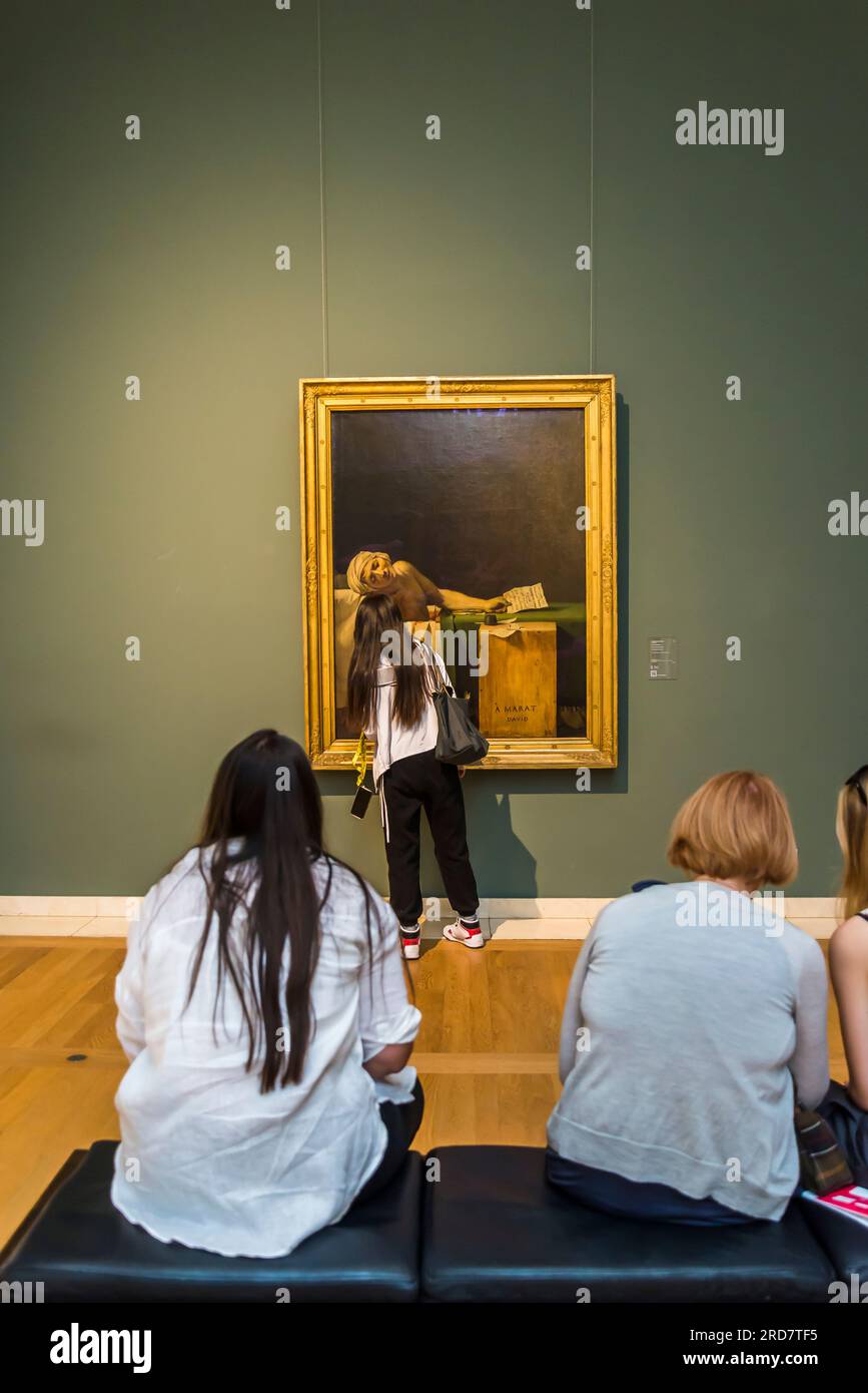 Jacques-Louis David painting The Death of Marat, Old Masters Museum ...