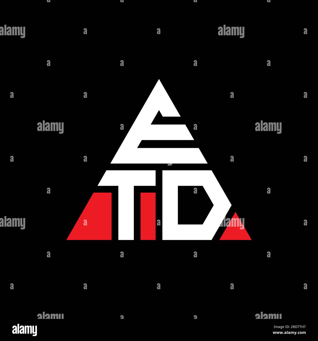 ETD triangle letter logo design with triangle shape. ETD triangle logo ...