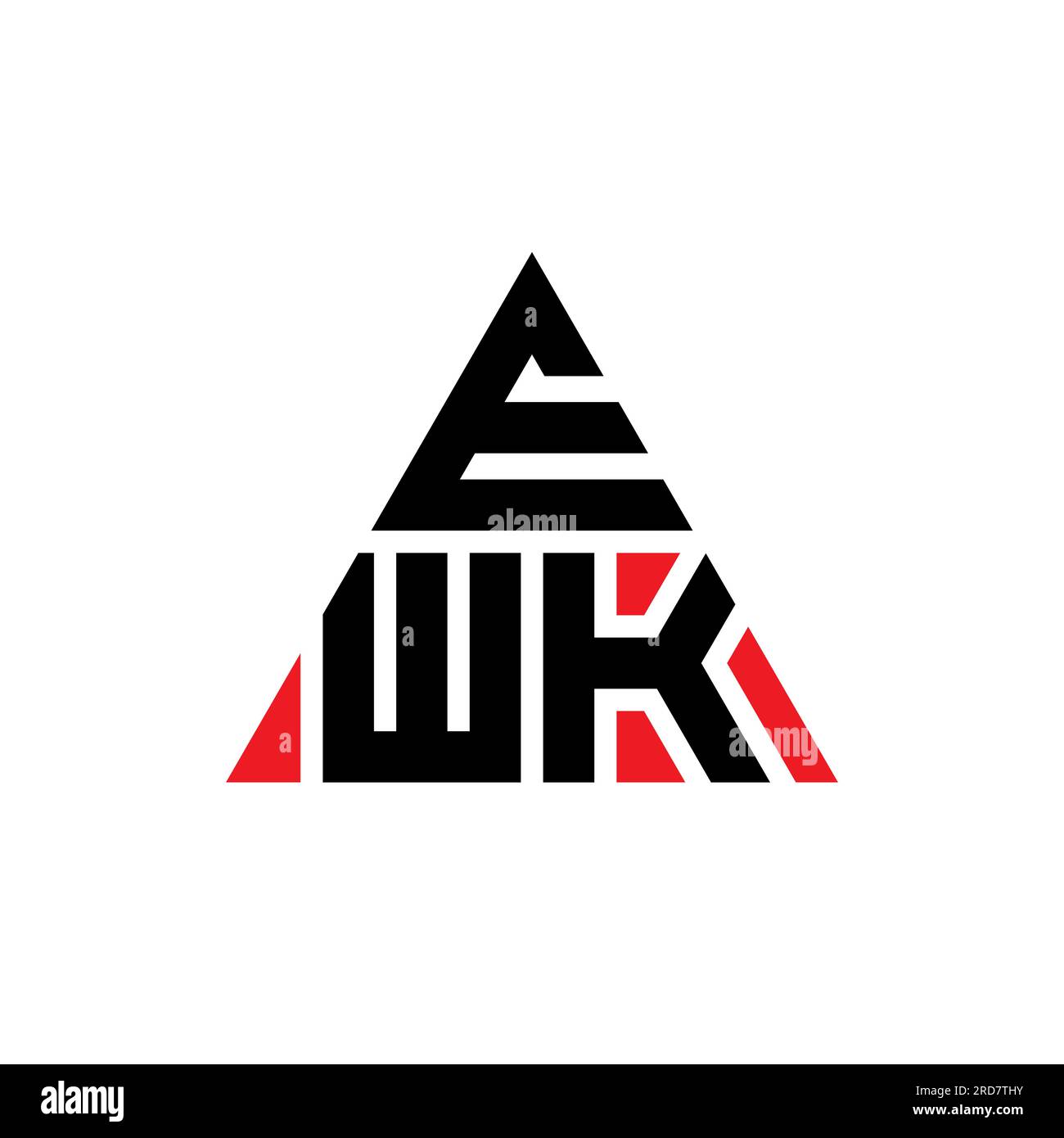 EWK triangle letter logo design with triangle shape. EWK triangle logo ...