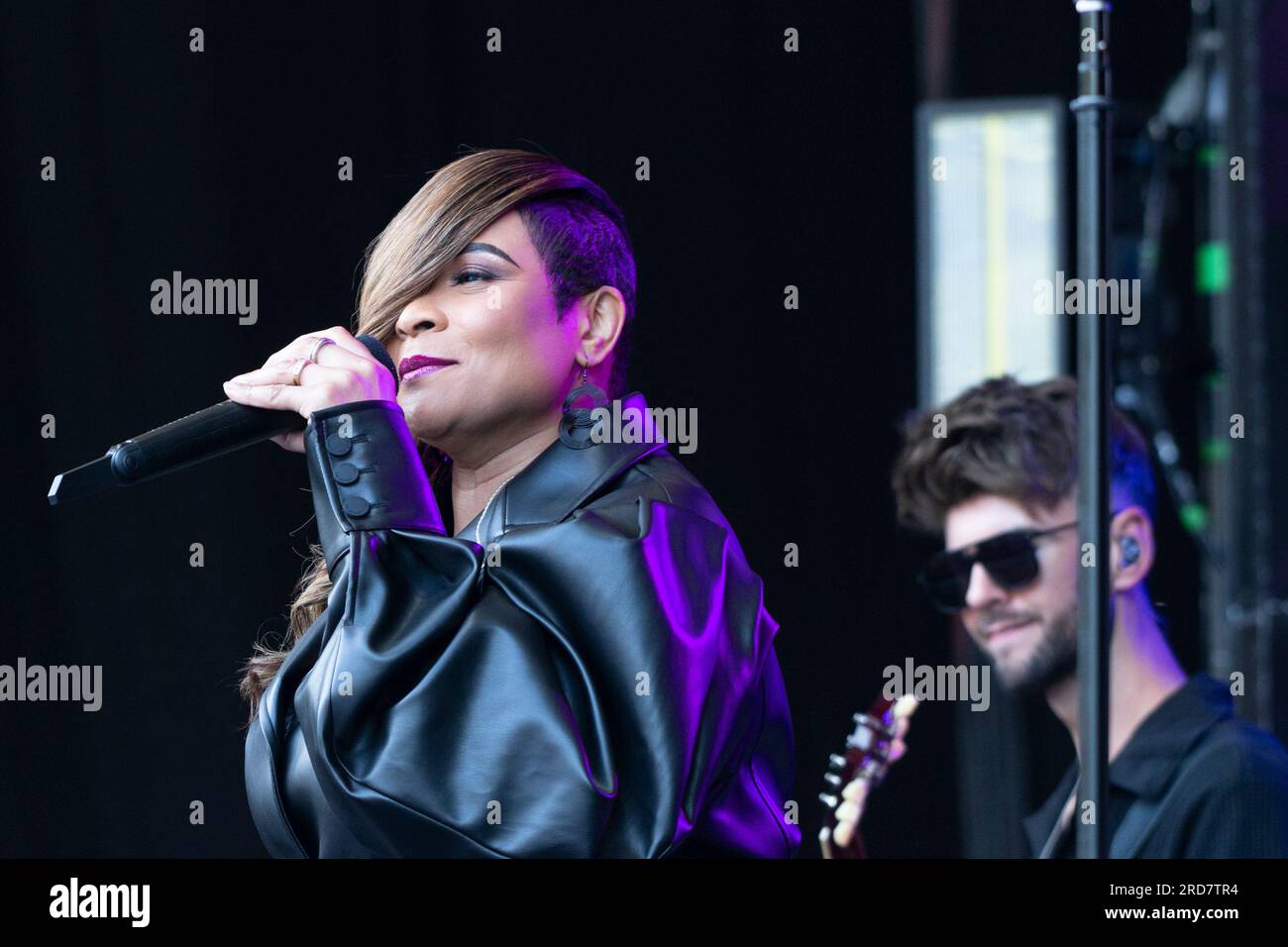The British singer Gabrielle performing at the Eden Sessions in ...