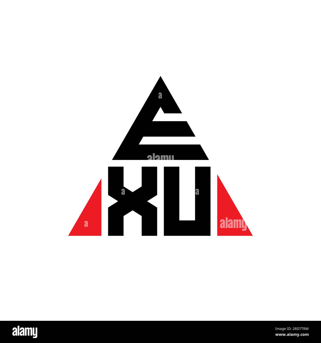 EXU triangle letter logo design with triangle shape. EXU triangle logo ...