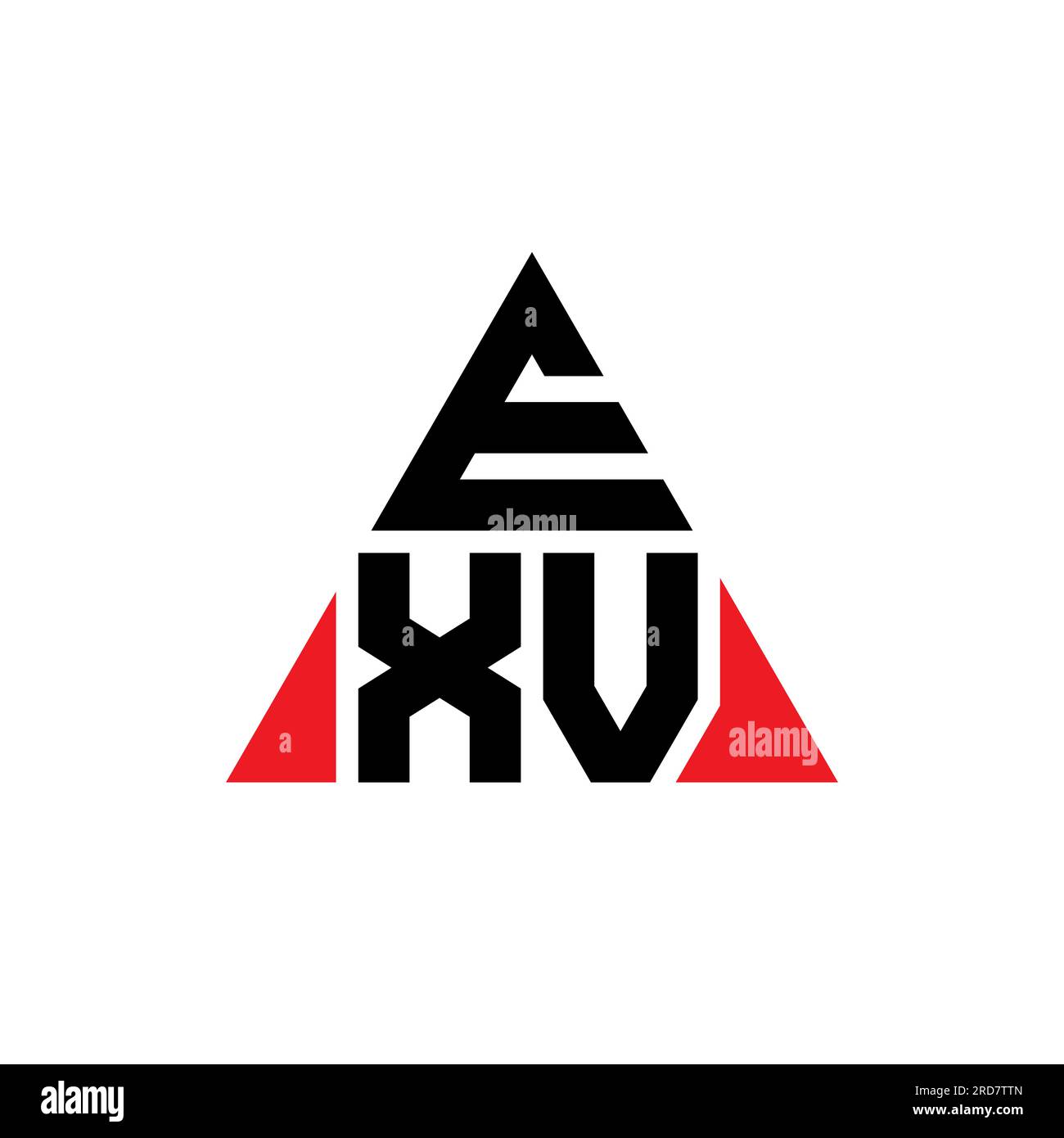 EXV triangle letter logo design with triangle shape. EXV triangle logo ...