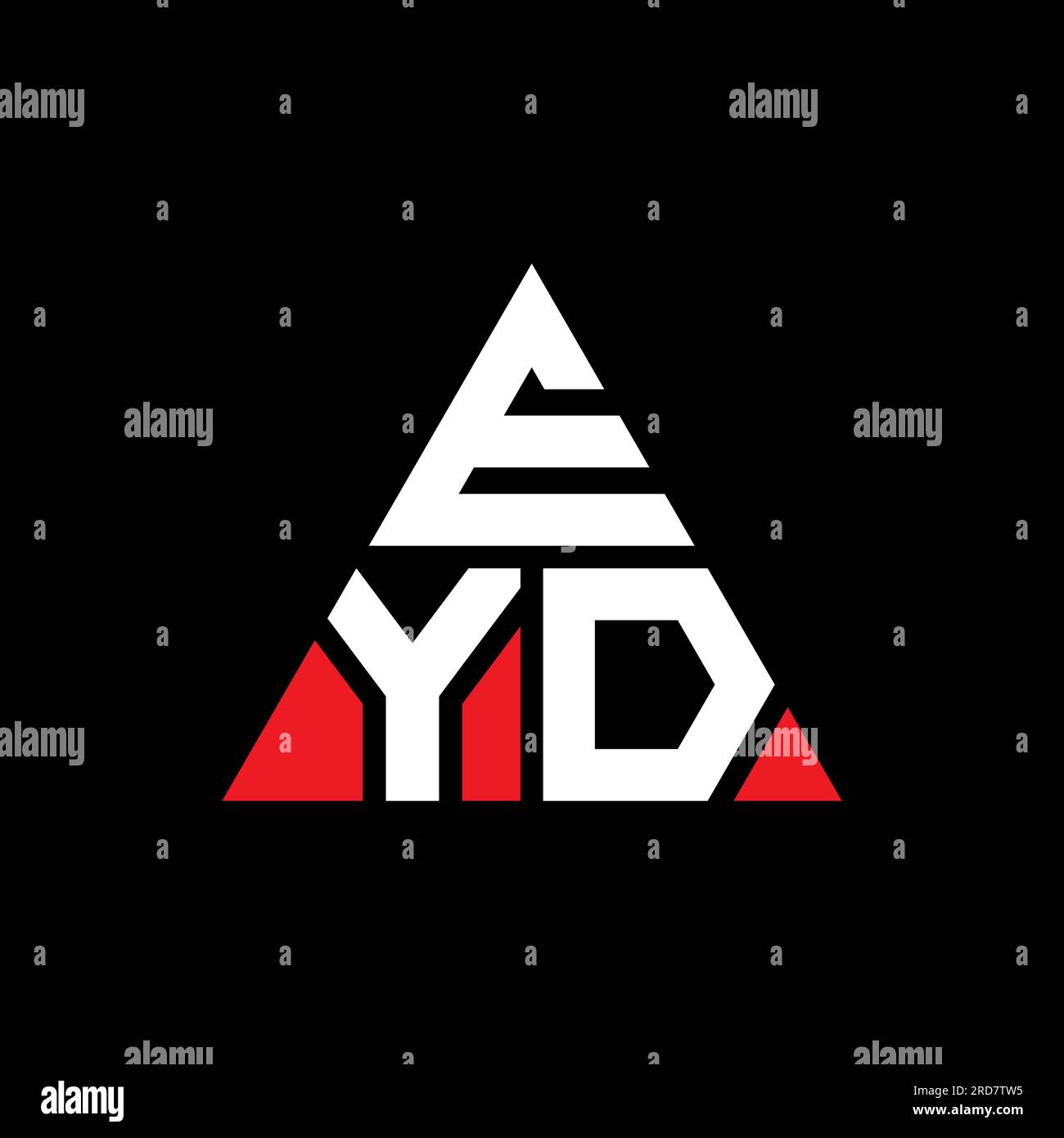 EYD triangle letter logo design with triangle shape. EYD triangle logo ...