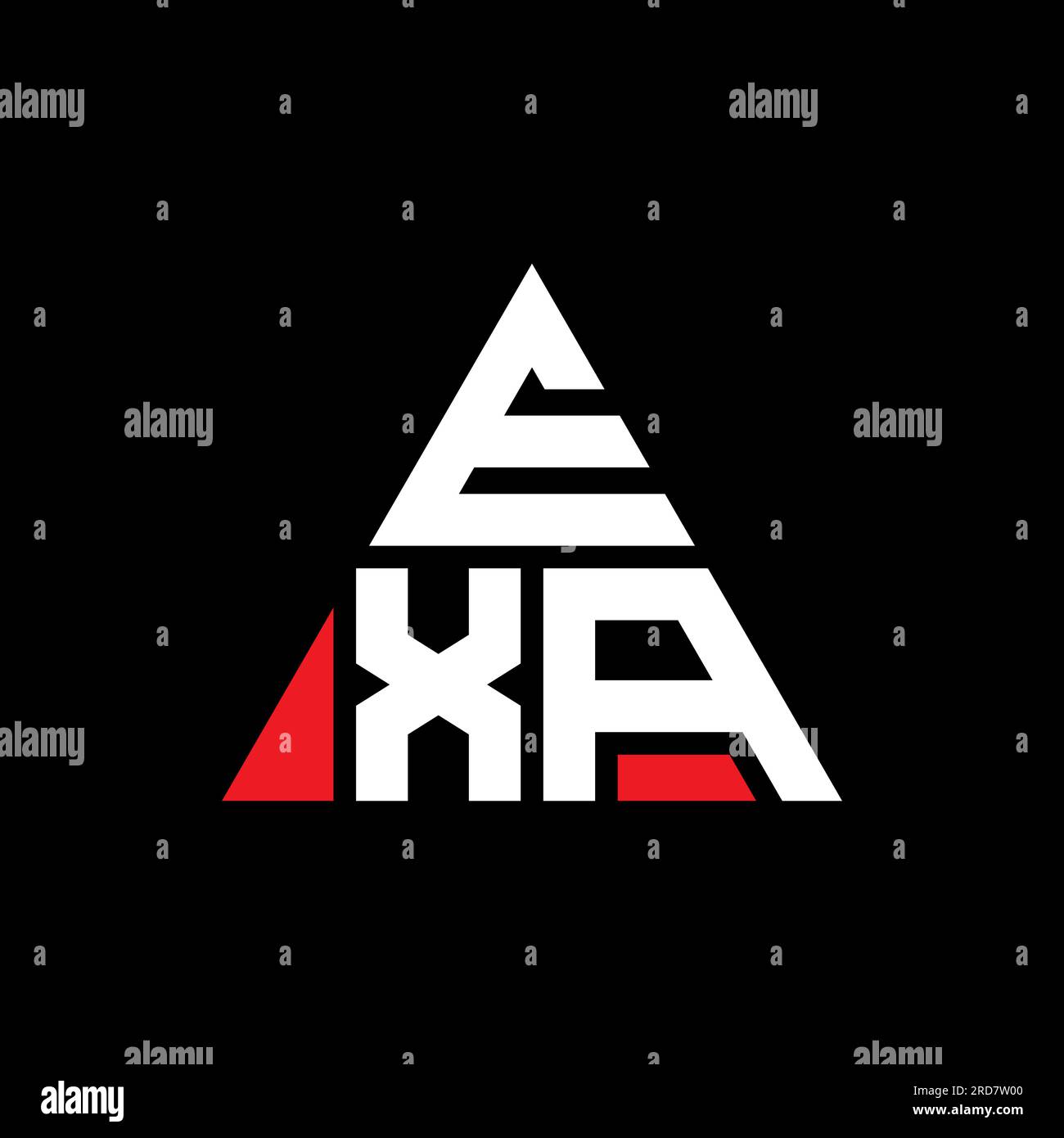 EXA triangle letter logo design with triangle shape. EXA triangle logo ...