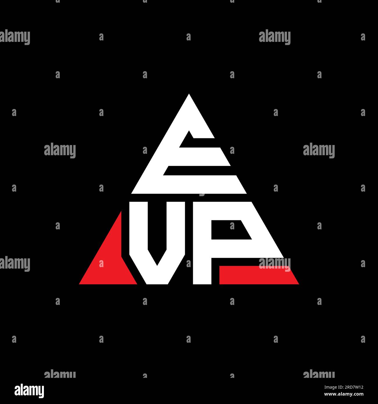 EVP triangle letter logo design with triangle shape. EVP triangle logo ...