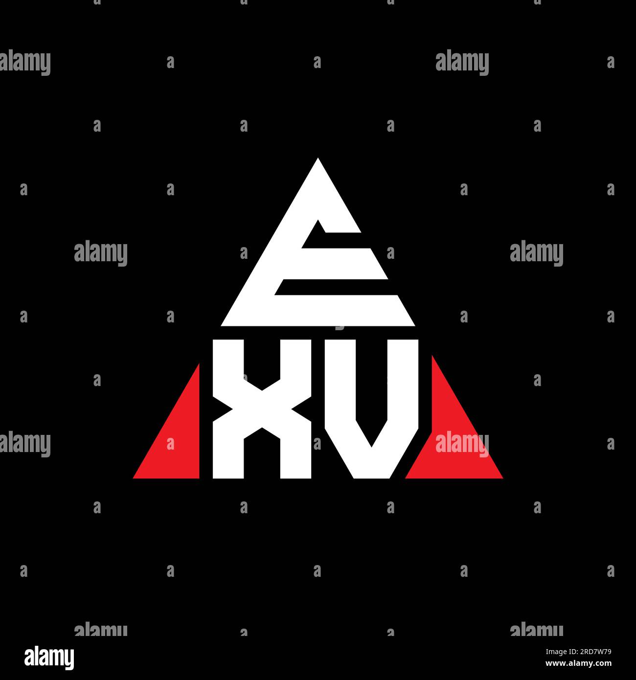 EXV triangle letter logo design with triangle shape. EXV triangle logo ...
