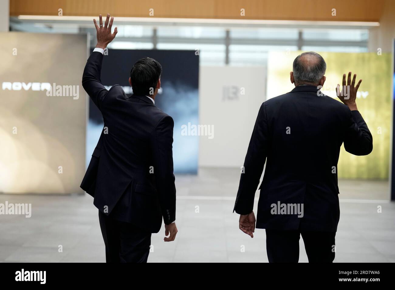 Prime Minister Rishi Sunak (left) with Tata Sons Chairman, Natarajan ...
